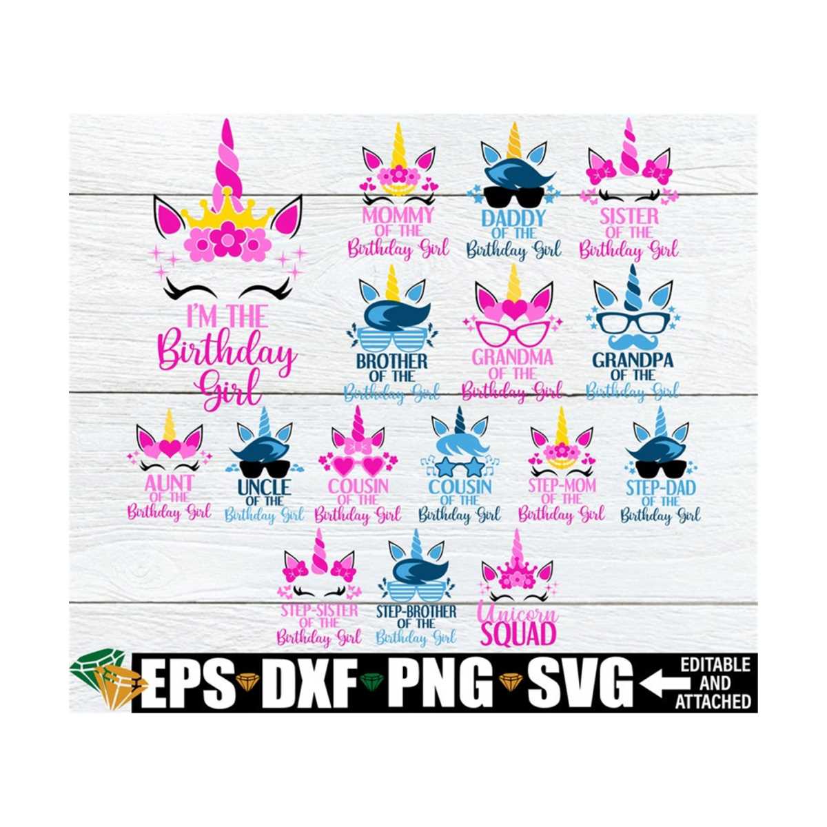 Unicorn Birthday. Matching family unicorn birthday. Matching | Inspire ...