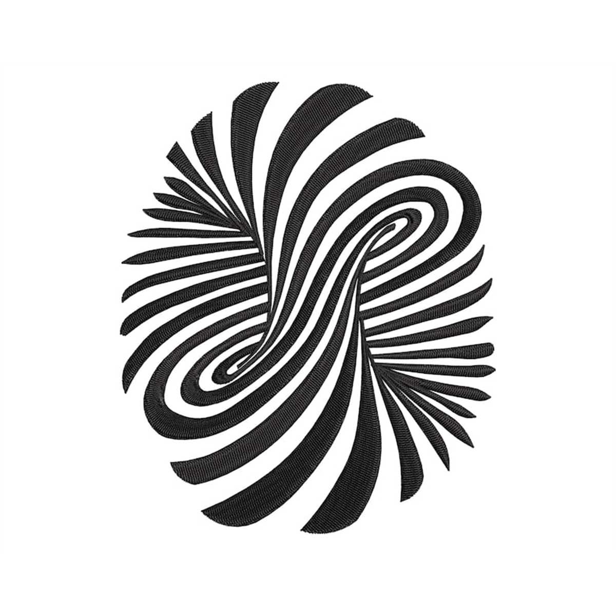 Optical Illusion Embroidery Design, Hypnotic 3D Tornado, Mac | Inspire ...