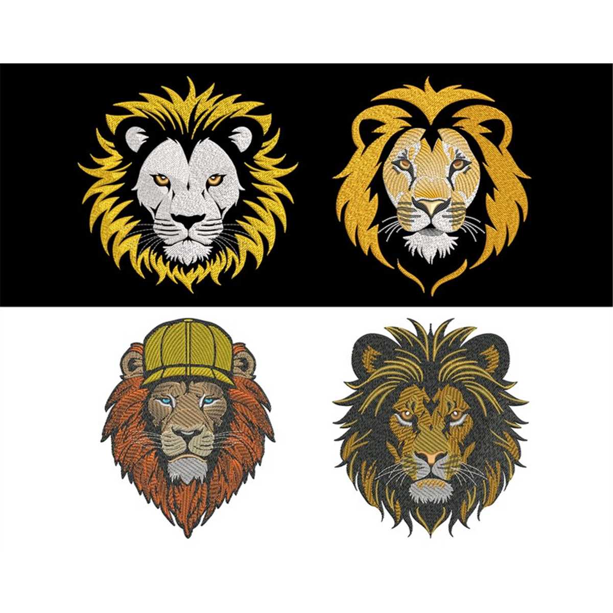 Majestic Lion Head Embroidery Designs Bundle - Fill Stitch f | Inspire ...