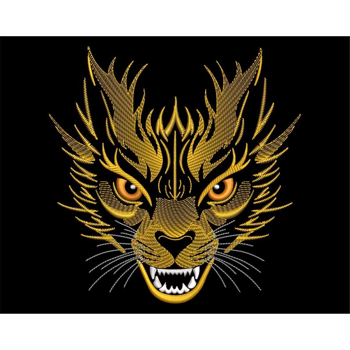 Flaming Cat Embroidery Design - Fantasy Halloween Sketch Sti | Inspire ...