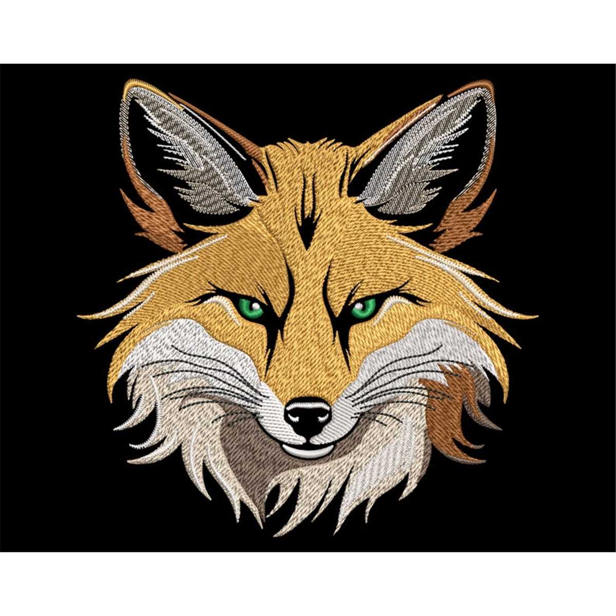 Fill Stitch Fox Head Embroidery Design - Wild Animal Pattern | Inspire ...