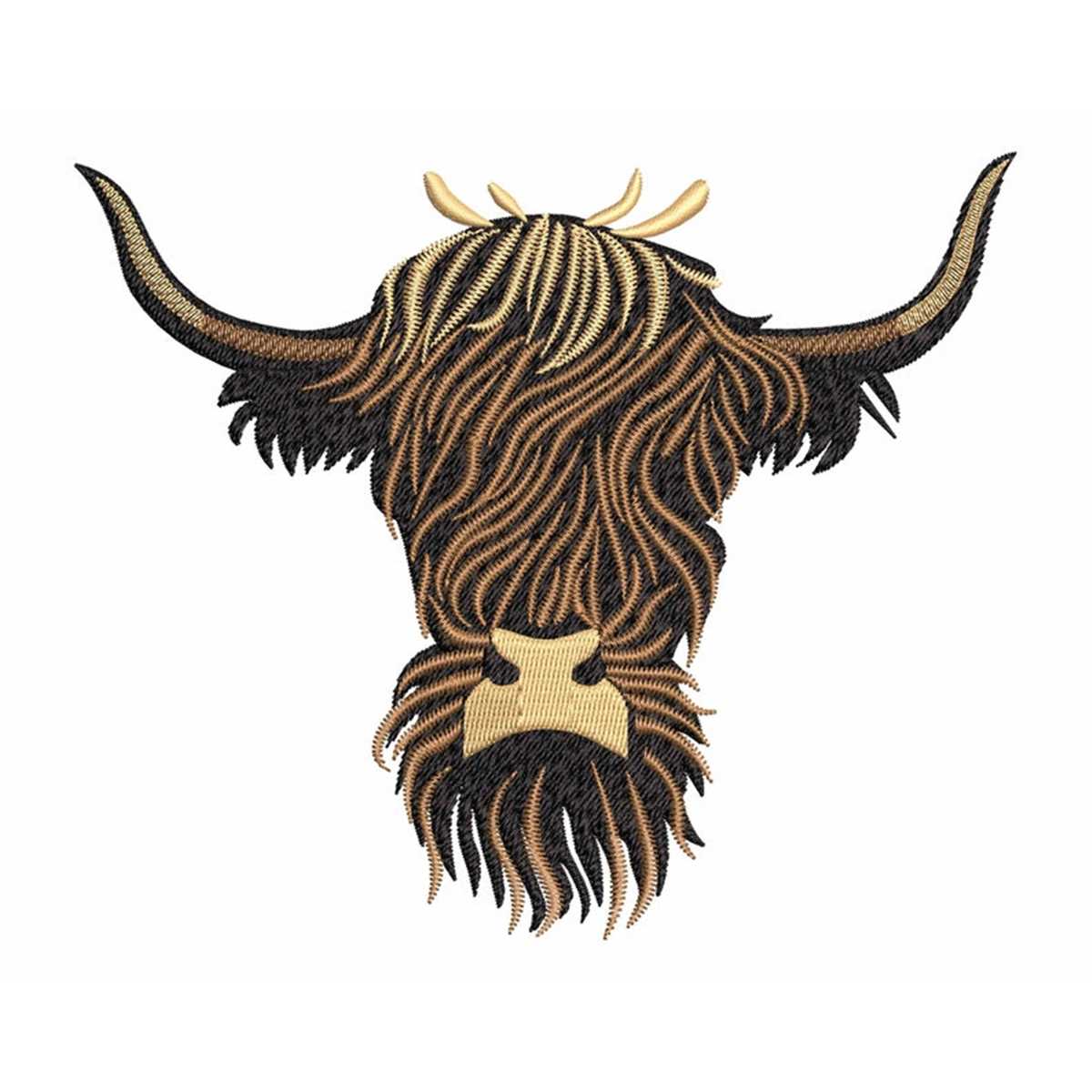 Highland Cow Embroidery Design, Fill Stitch Scottish Farm An | Inspire ...