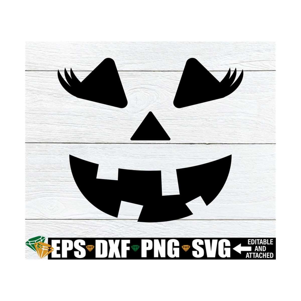 Girl Jack-O-Lantern Face, Girl Pumpkin Face svg, Girl Jack O | Inspire ...
