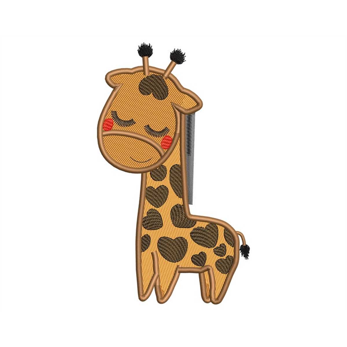 Cute Baby Giraffe Embroidery Design, Birthday Girl or Boy Ma - Inspire ...