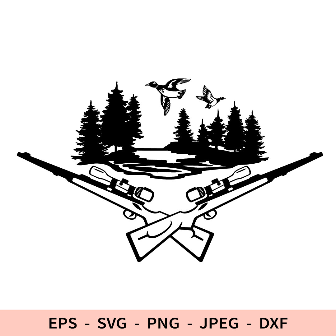 Duck Hunting Svg Hunter Dxf File for Cricut Hunting Forest P | Inspire ...