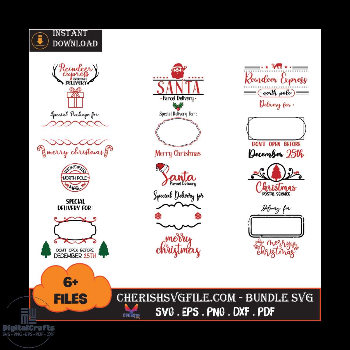 6 Files Santa Sack Bundle Svg, Christmas Svg, Santa Sack Bun | Inspire ...