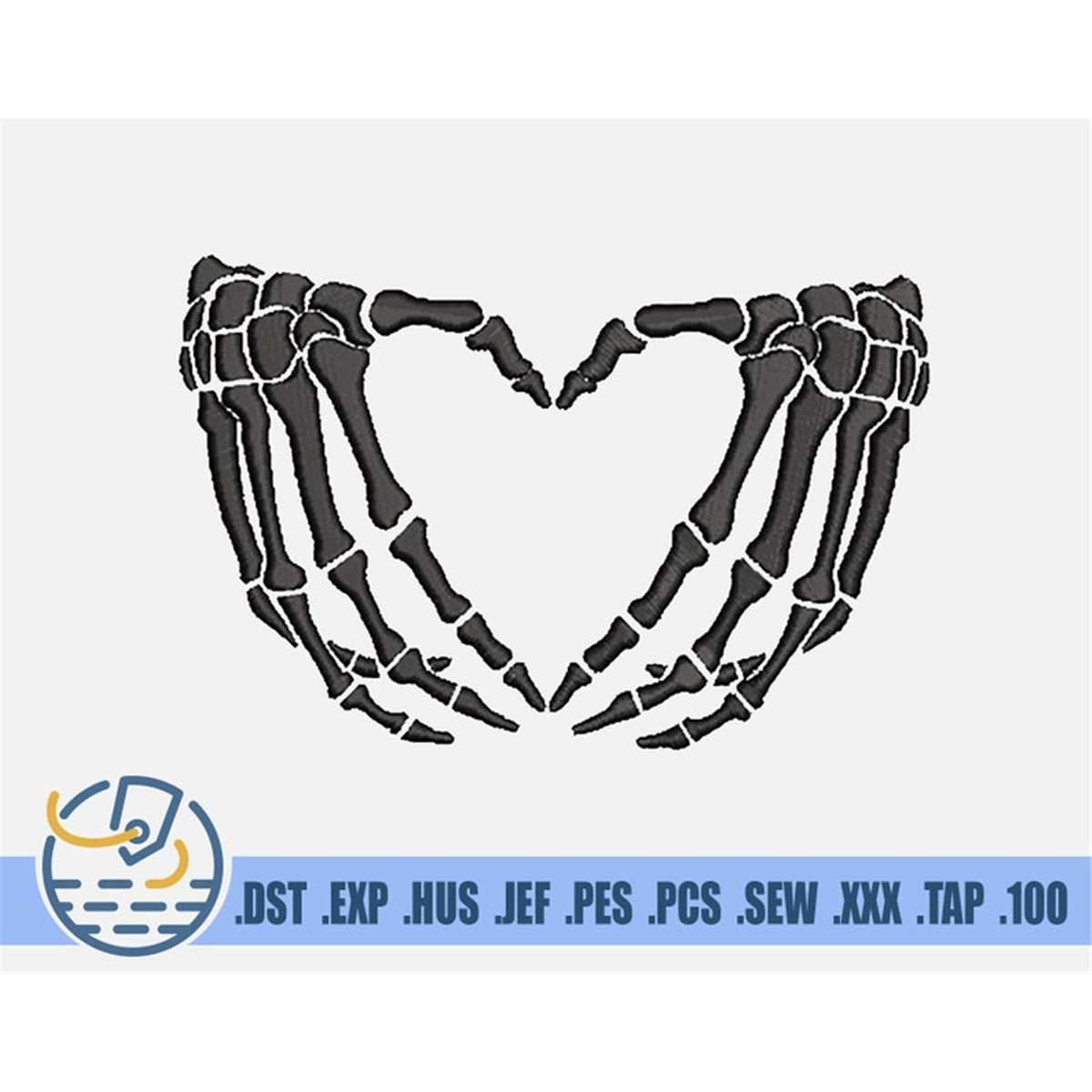 Skeleton Hands Embroidery File - Halloween PES File - Skelet | Inspire ...