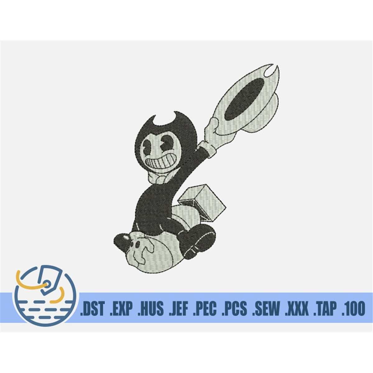 Bendy Embroidery File - Instant Download - Cartoon Character | Inspire ...