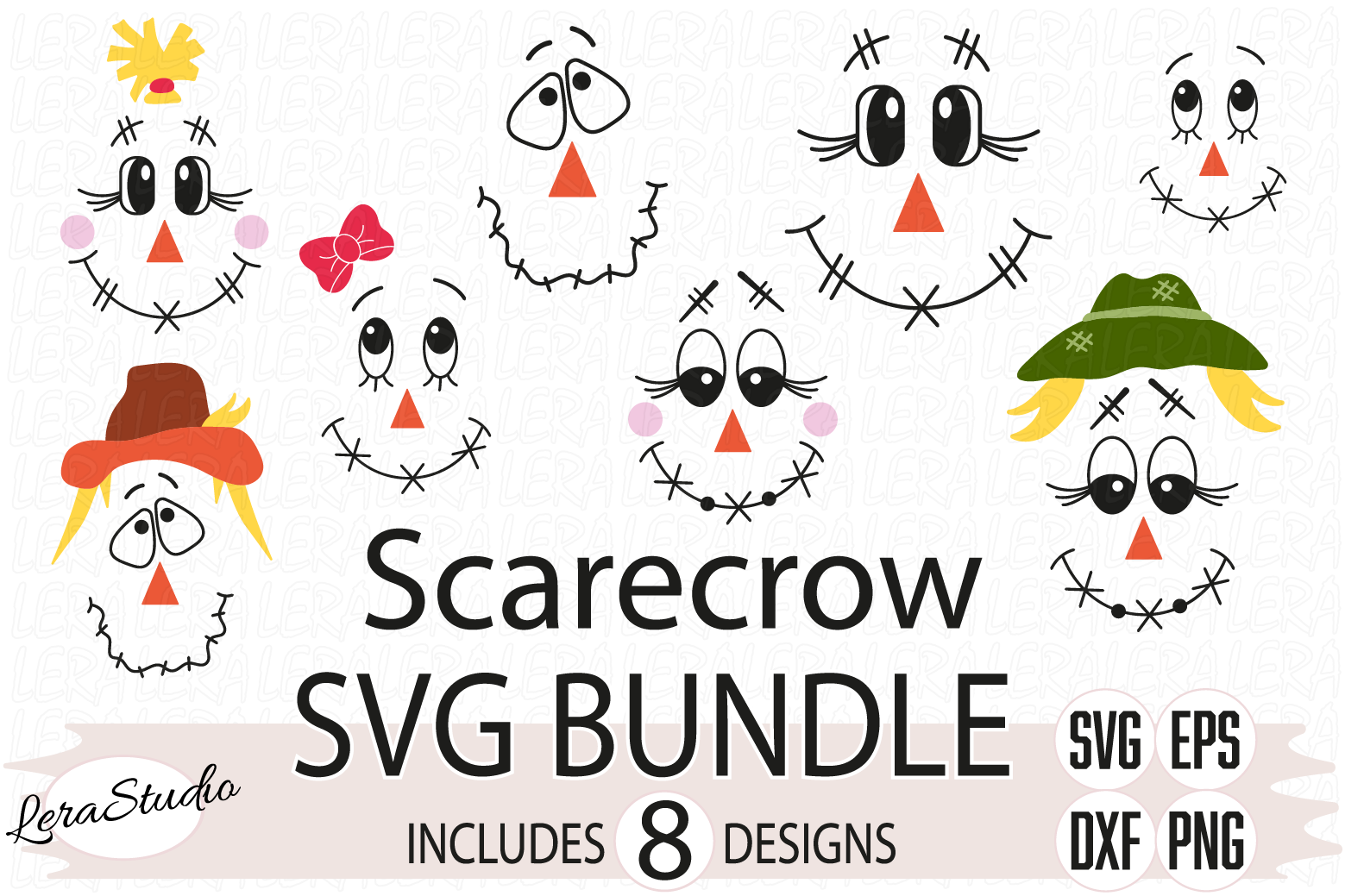 Scarecrow Svg, Halloween Svg File, Fall Svg, Scarecrow Face | Inspire ...