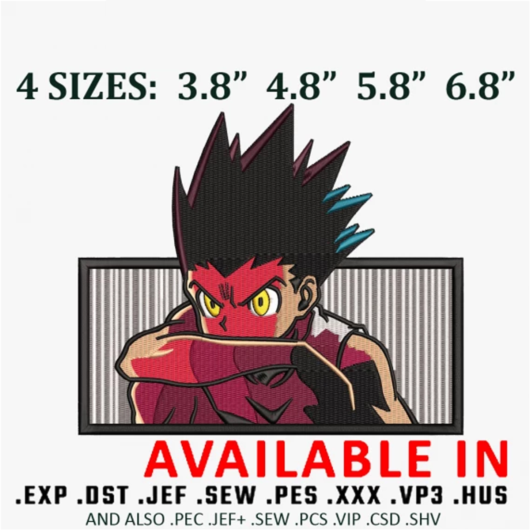 Gon frame embroidery design, Hunter x hunter embroidery, Ani | Inspire ...