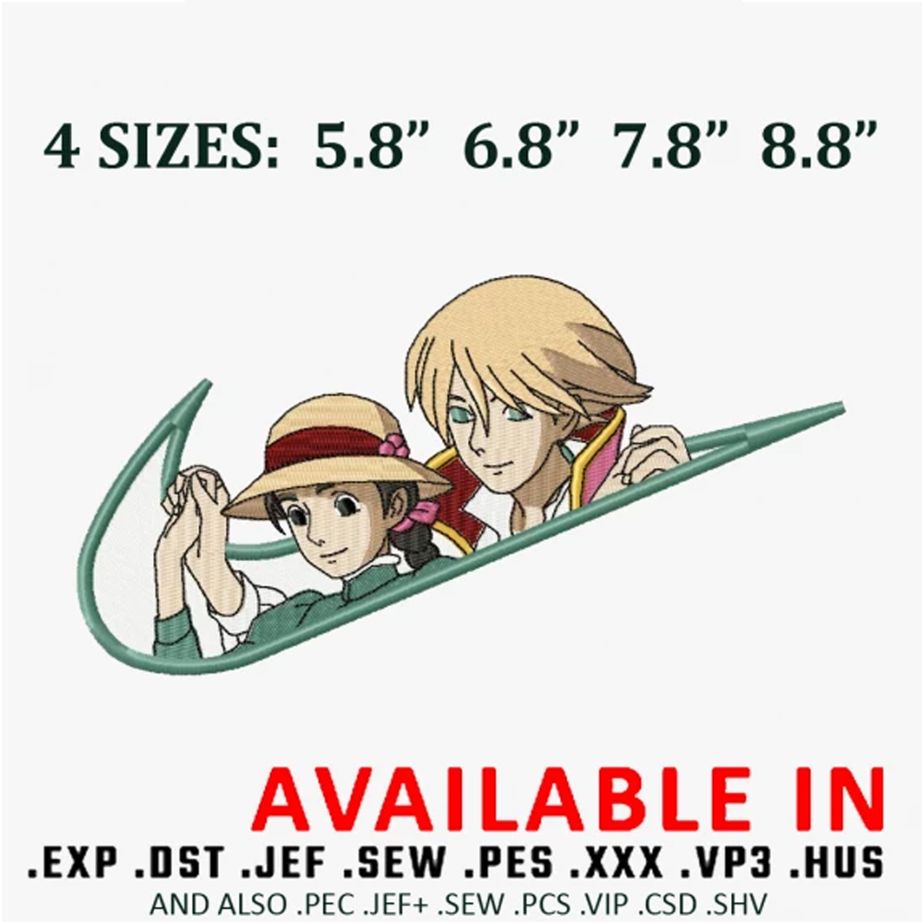 Howl s moving castle embroidery design, Anime embroidery, Ni - Inspire ...
