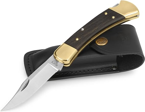 Buck Knives 110 Folding Hunter Lock-back Knife, Brass Bolste - Inspire ...