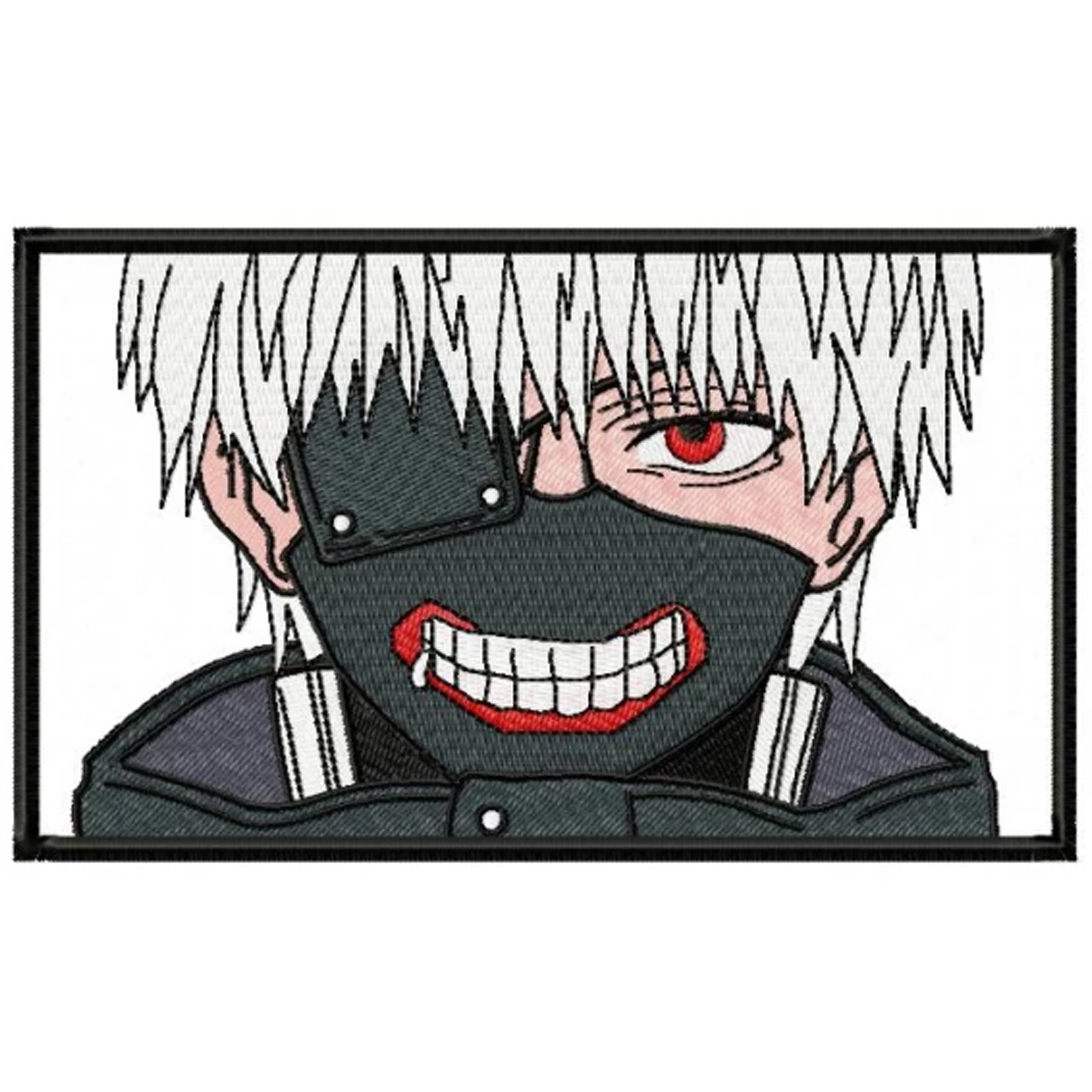 Ken kaneki embroidery design, Tokyo ghoul embroidery, Anime | Inspire ...