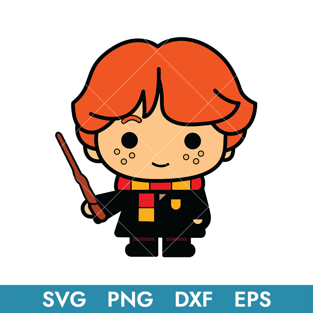 Ron weasley Harry Potter Chibi Wizard Svg, Harry Potter Svg, | Inspire ...