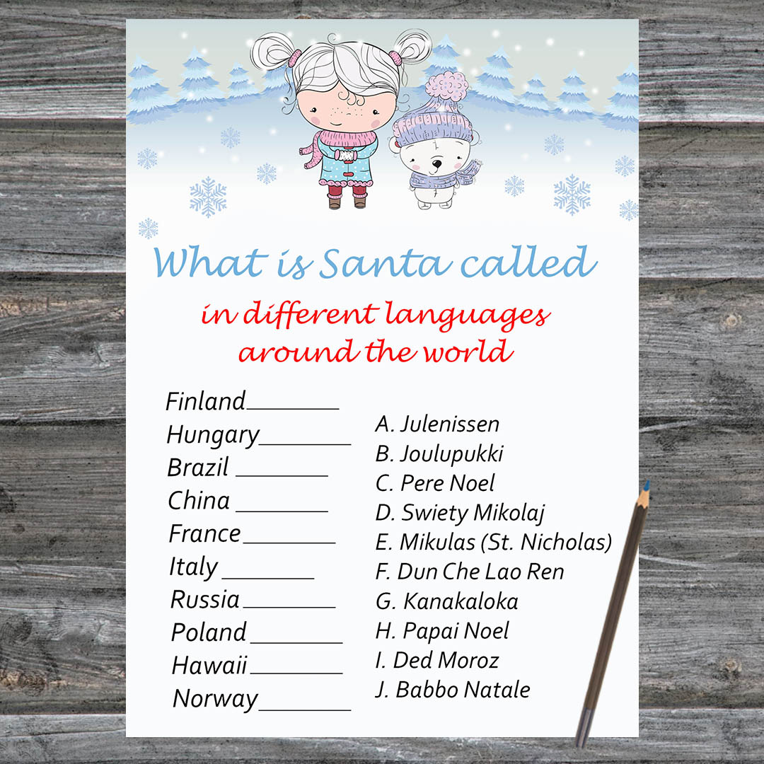Christmas party games,Christmas Around the World Game Printa - Inspire ...