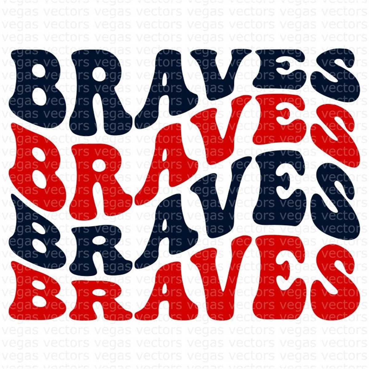 Braves SVG, Baseball SVG, Braves Wavy SVG, Digital Download, - Inspire ...