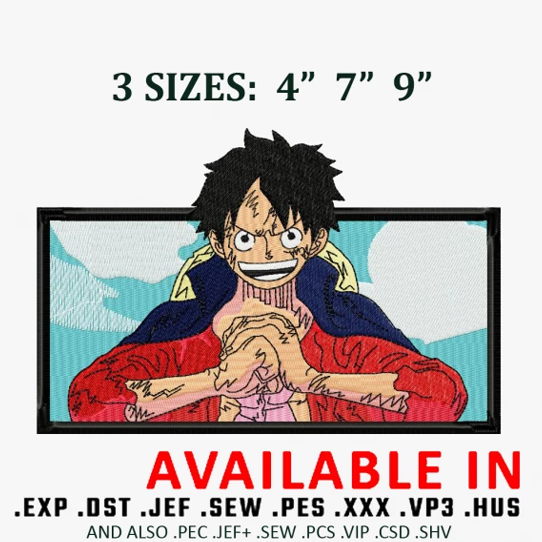 Luffy frame embroidery design, One piece embroidery, Anime d | Inspire ...