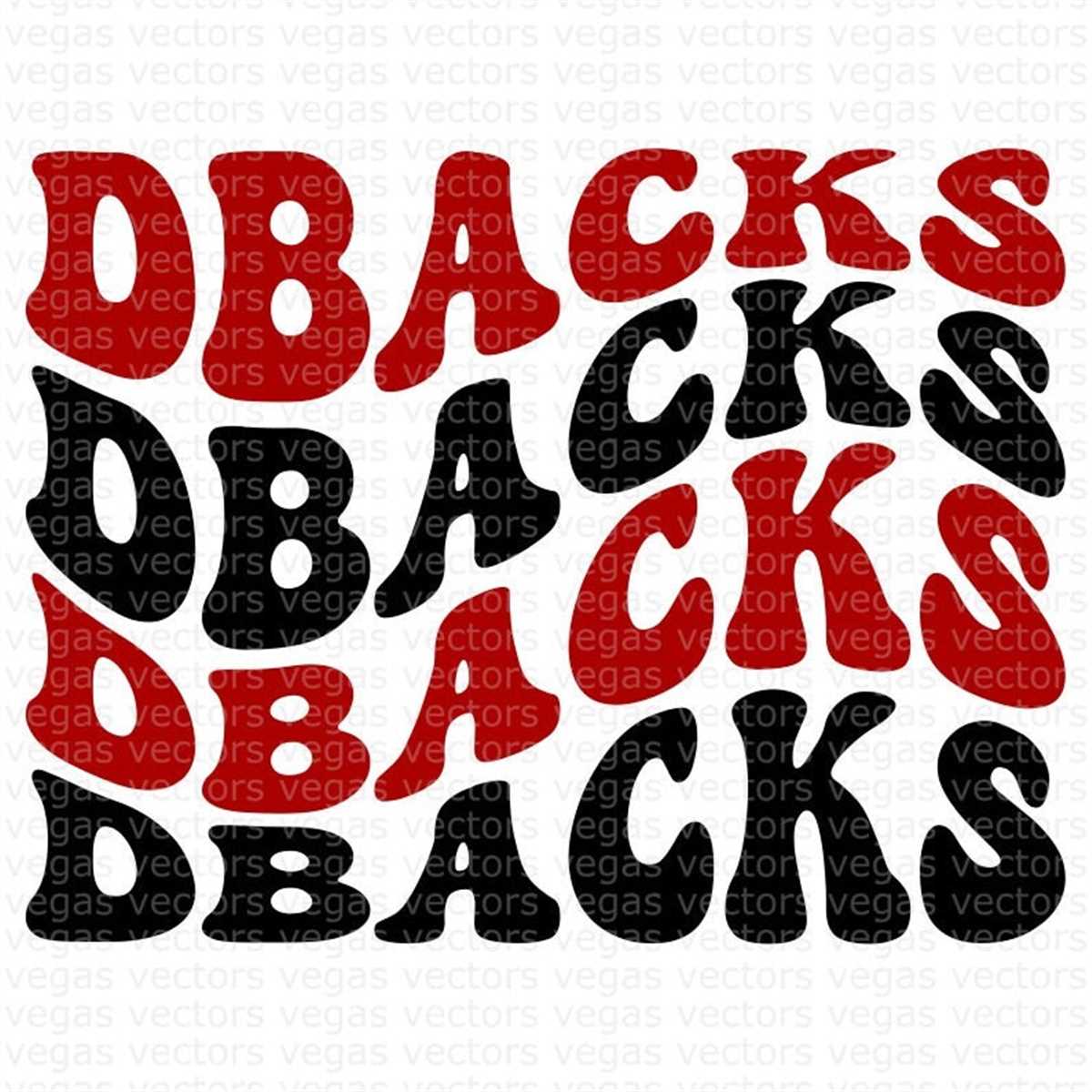 D-Backs SVG, Baseball SVG, DBacks Wavy SVG, Digital Download | Inspire ...