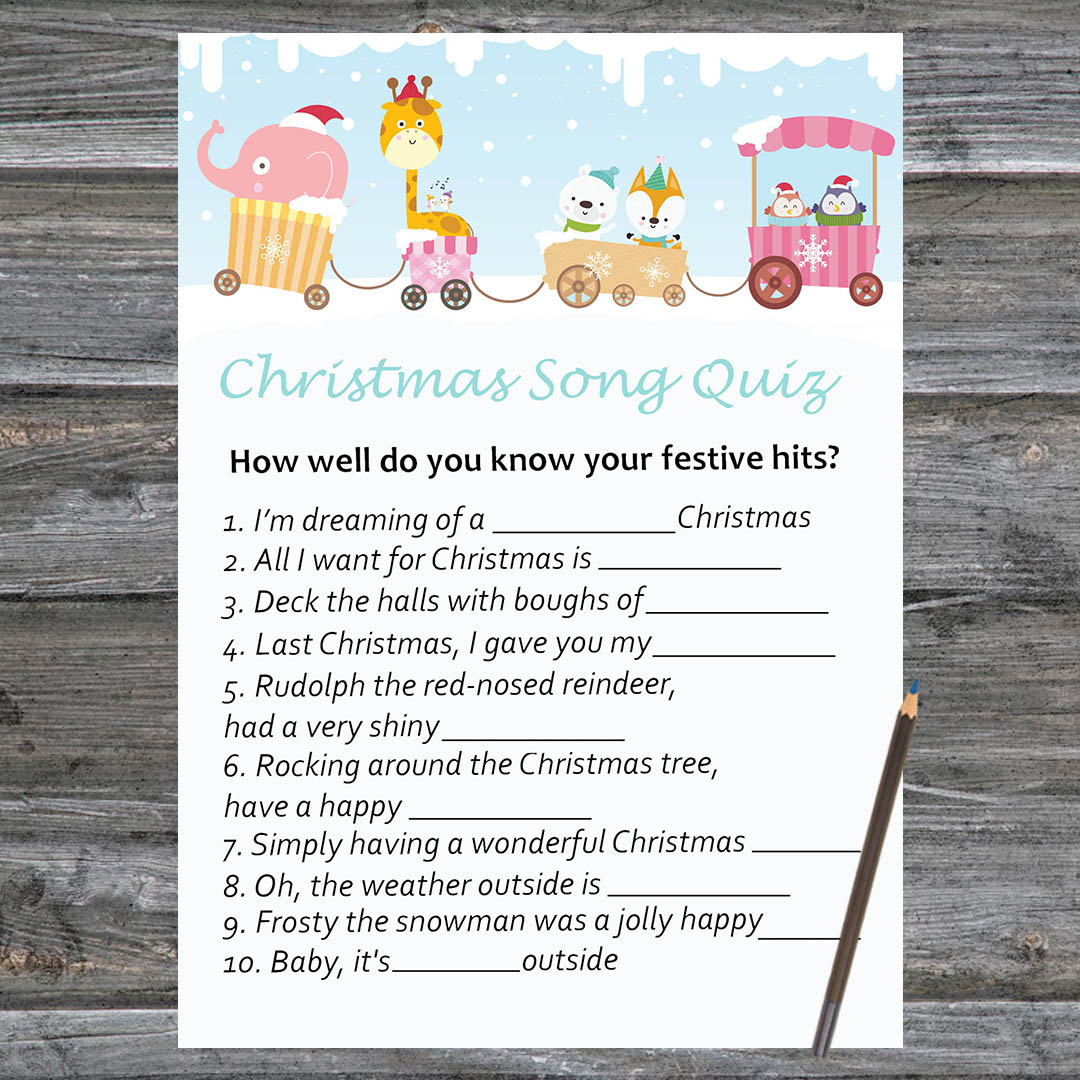 Christmas party games,Christmas Song Trivia Game Printable,C | Inspire ...