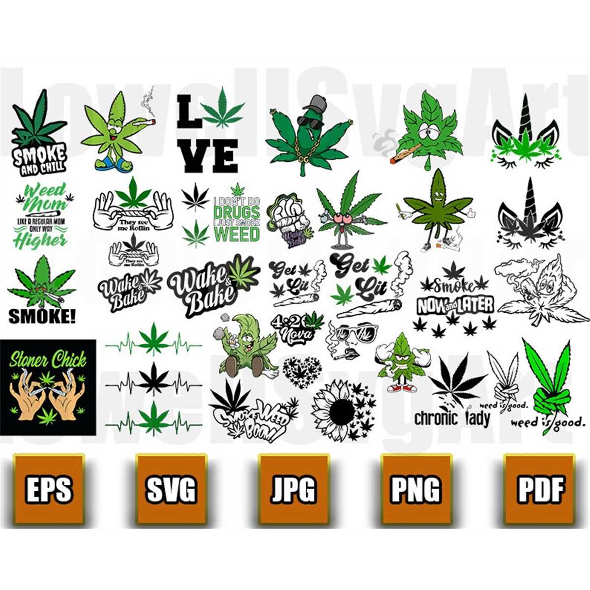 Weed Svg, Weed Vector, Weed Cutfile, Weed Clipart, Weed Bund - Inspire ...