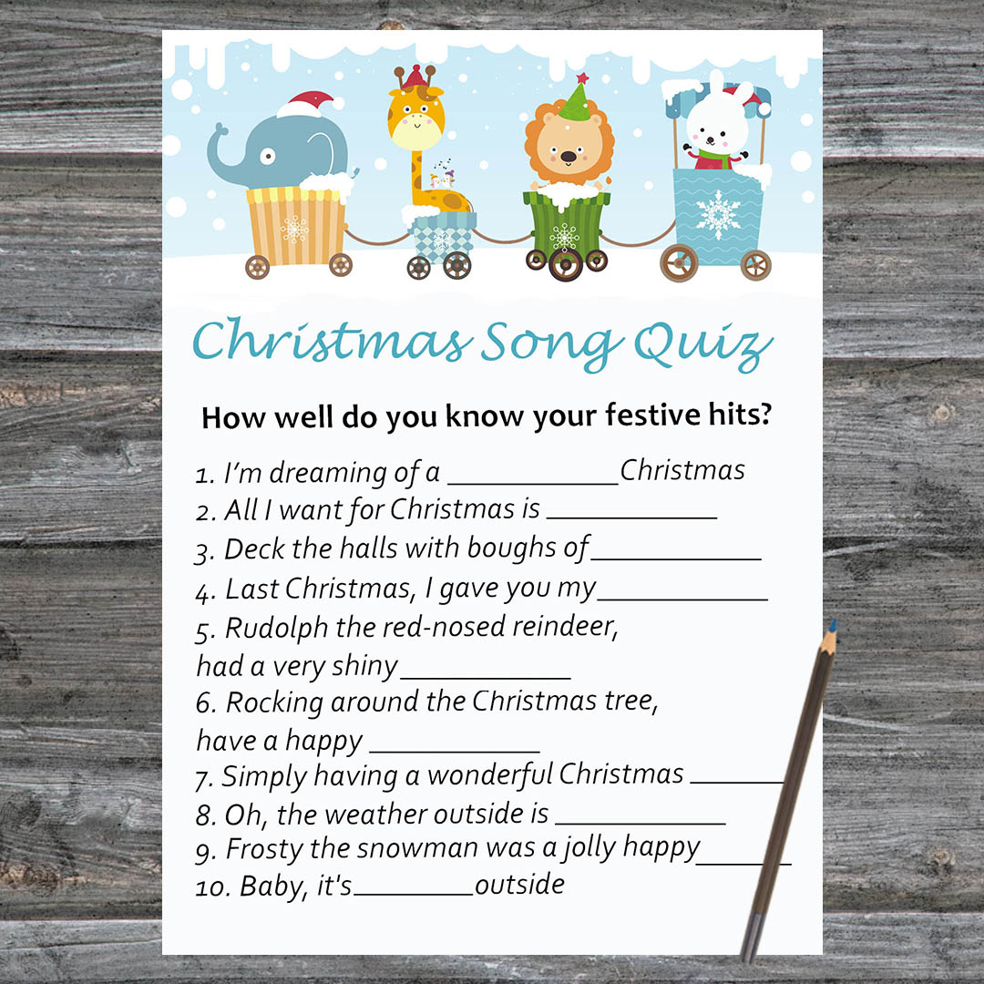 Christmas party games,Christmas Song Trivia Game Printable,C | Inspire ...