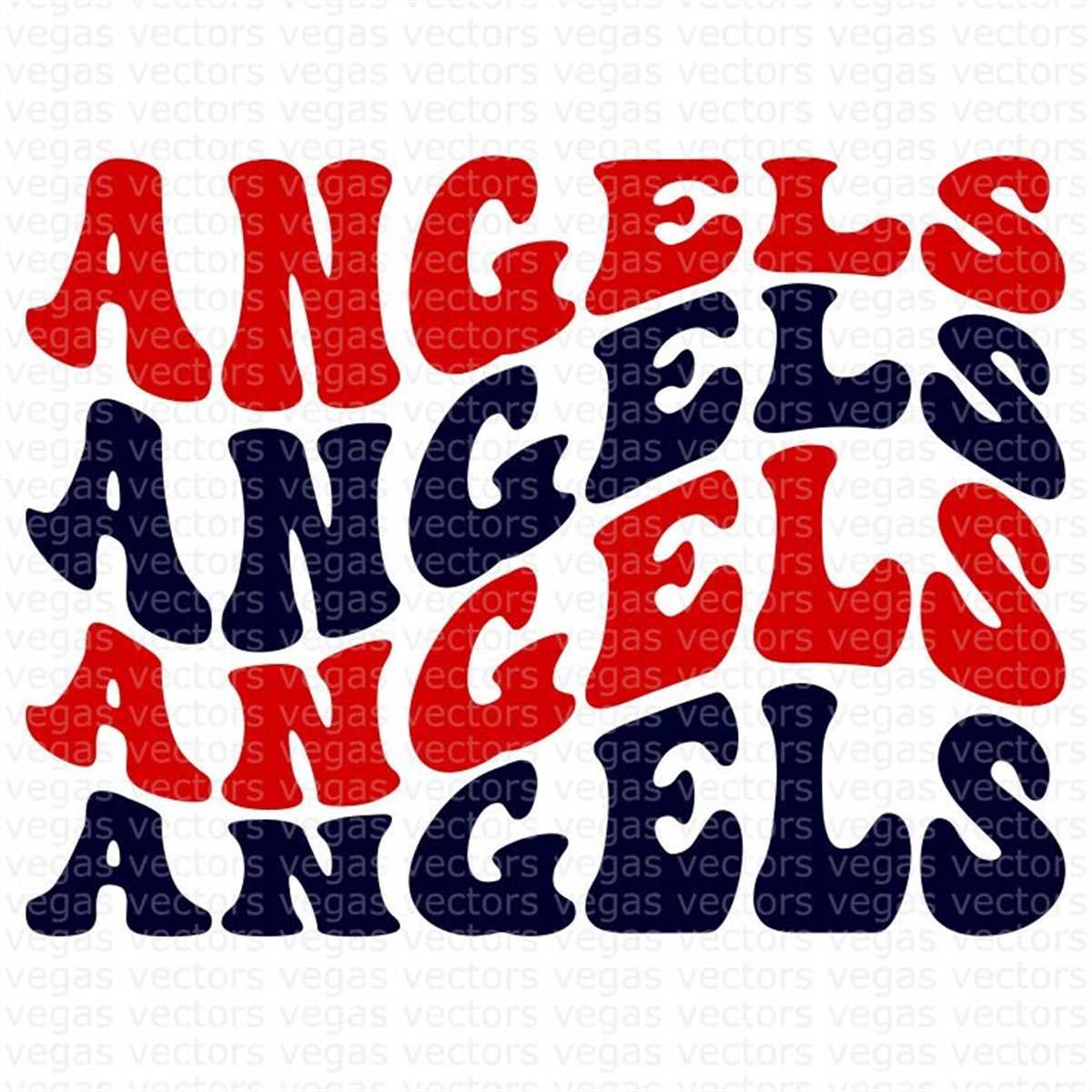 Angels SVG, Baseball SVG, Angels Wavy SVG, Digital Download, | Inspire ...