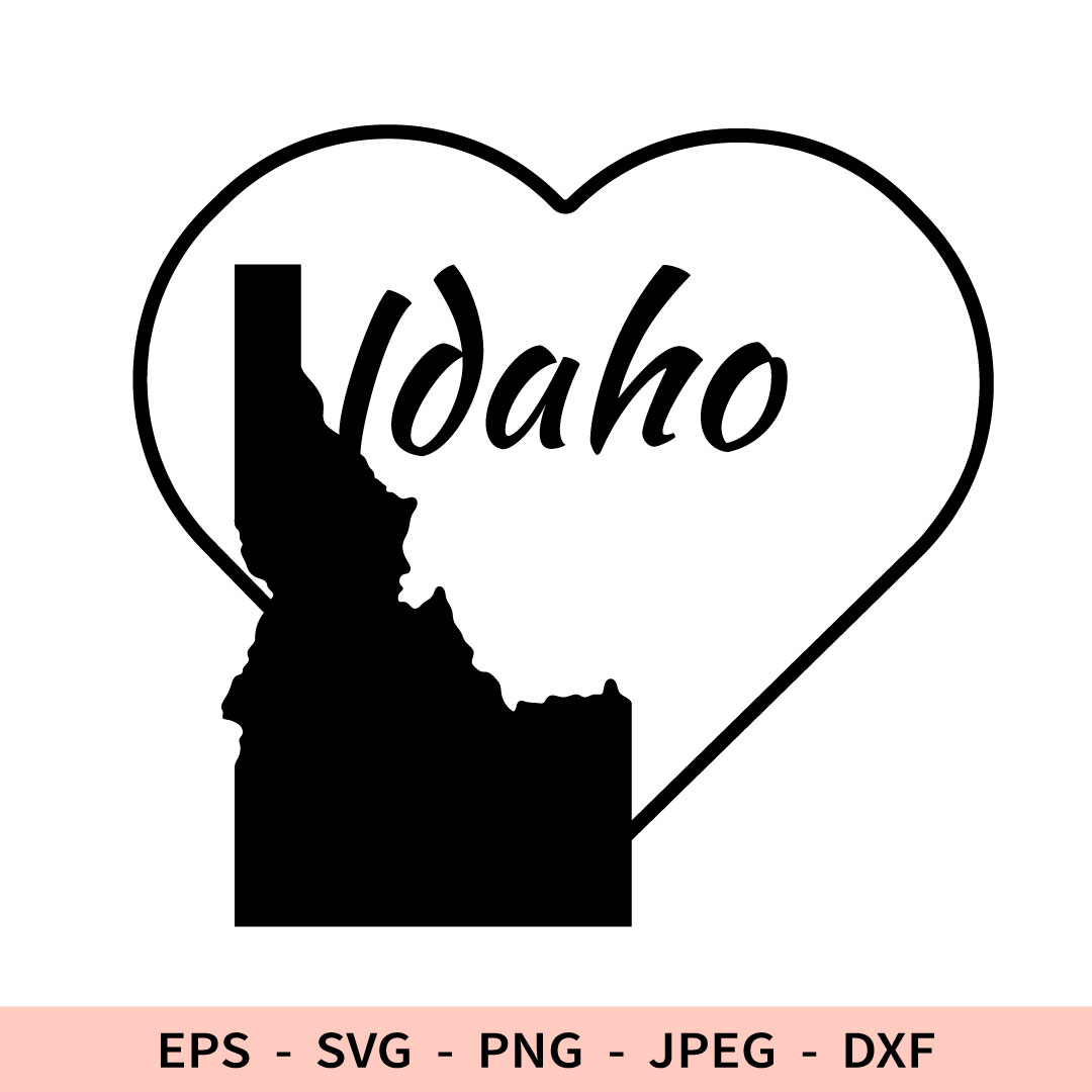 Idaho Svg US State Dxf File for Cricut Silhouette Musical in - Inspire ...