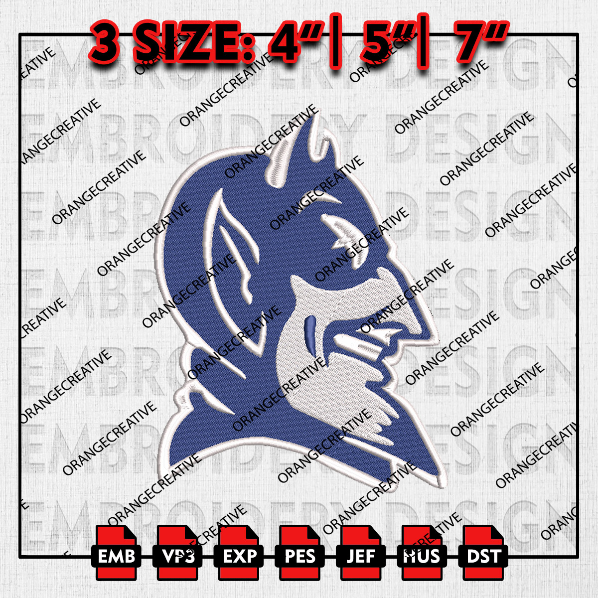 Duke Blue Devils Logo Embroidery files, NCAA Embroidery Desi | Inspire ...