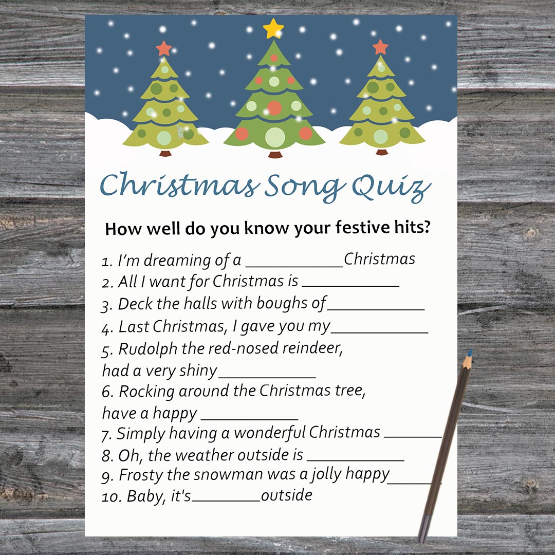 Christmas party games,Christmas Song Trivia Game Printable,C | Inspire ...