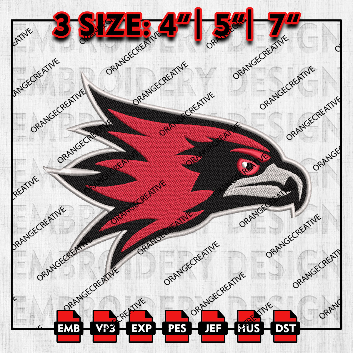 Southeast Missouri State Redhawks Logo Embroidery file, NCAA | Inspire ...