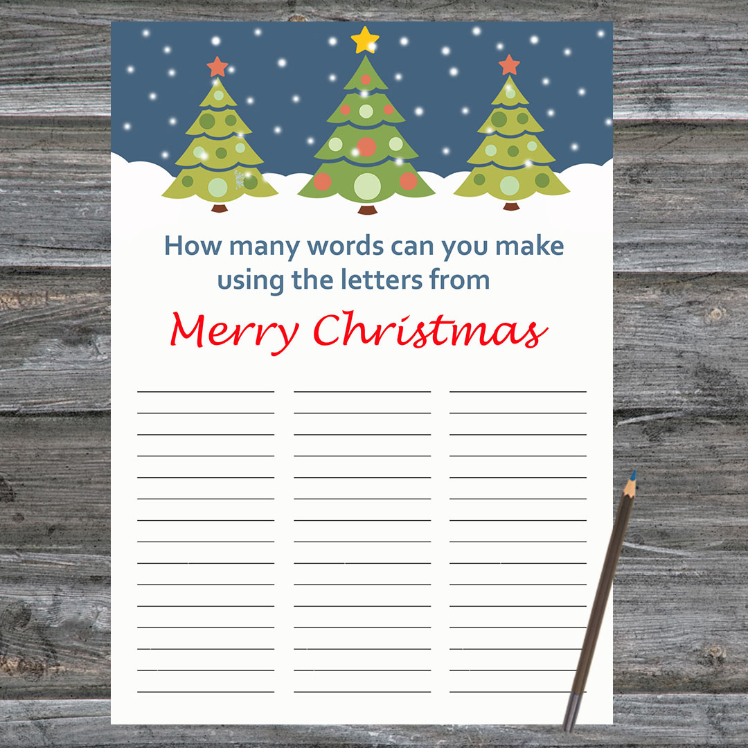 Christmas party games,How Many Words Can You Make From Merry | Inspire ...