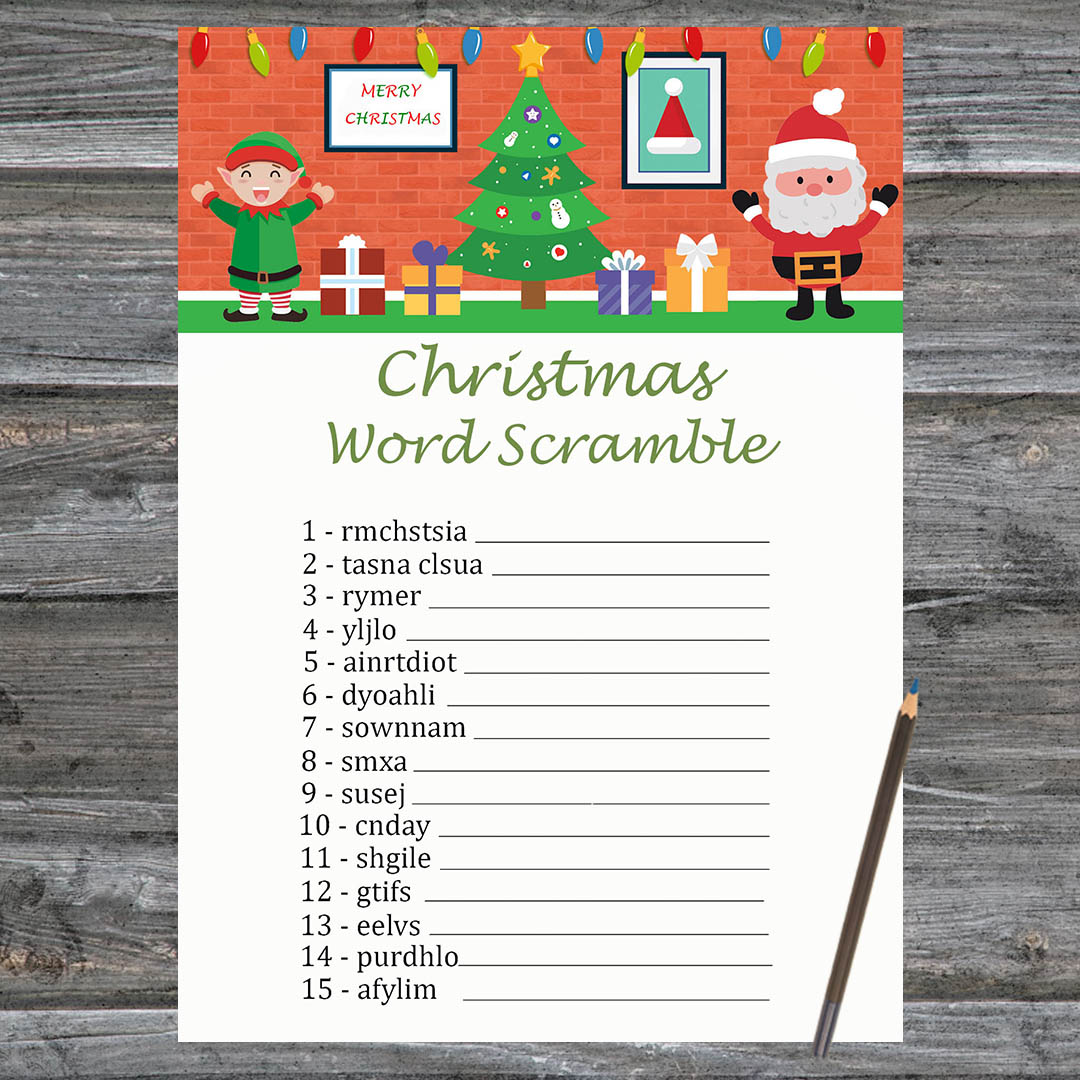 Christmas party games,Christmas Word Scramble Game Printable - Inspire ...