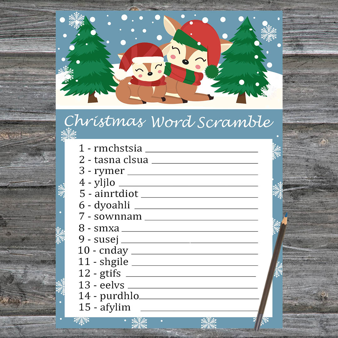 Christmas party games,Christmas Word Scramble Game Printable - Inspire ...