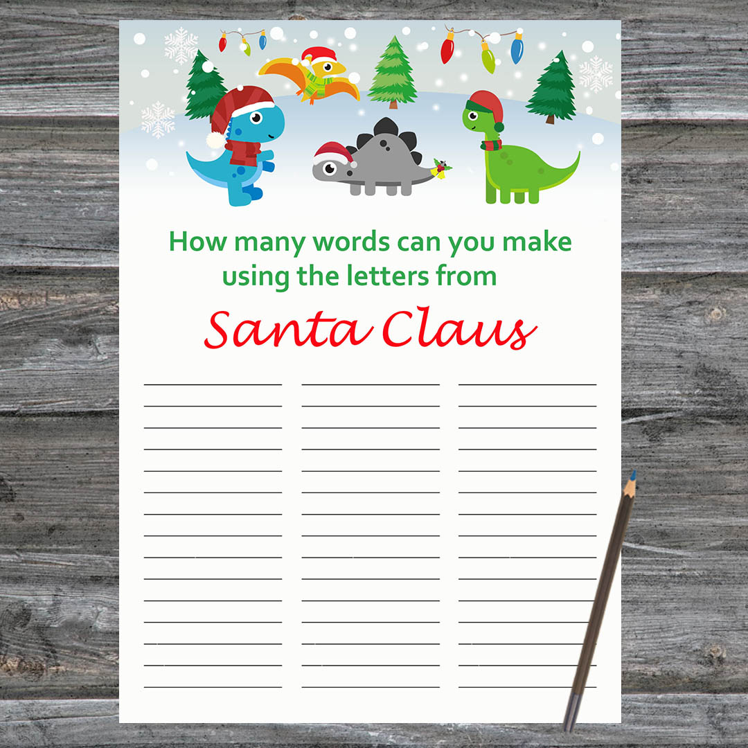 Christmas party games,How Many Words Can You Make From Santa | Inspire ...