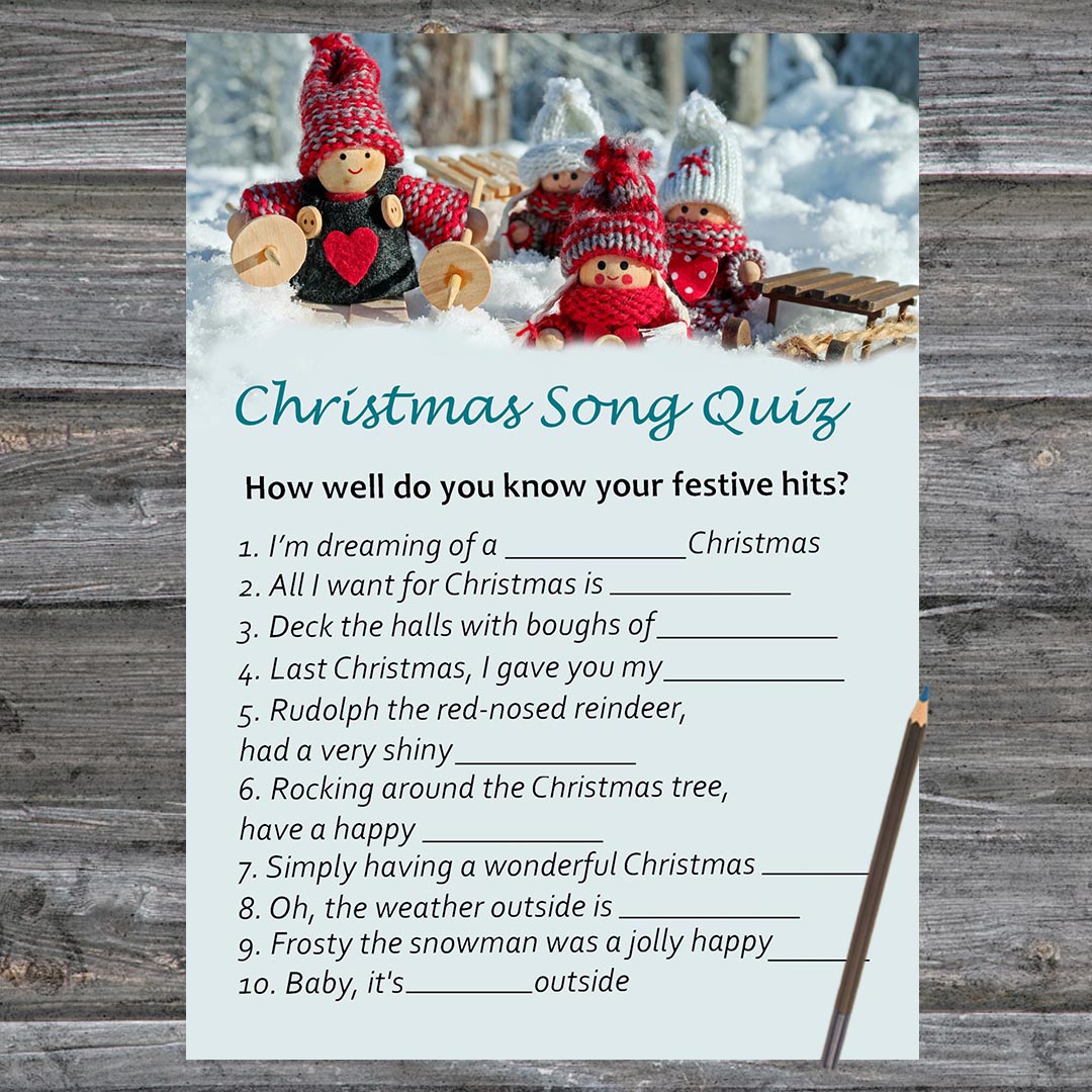 Christmas party games,Christmas Song Trivia Game Printable,C | Inspire ...