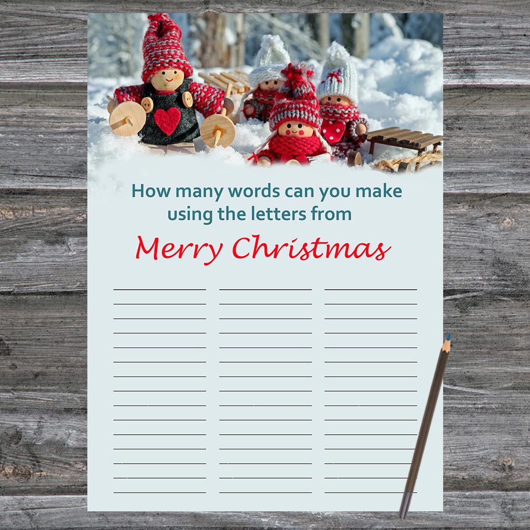 Christmas party games,How Many Words Can You Make From Merry - Inspire ...
