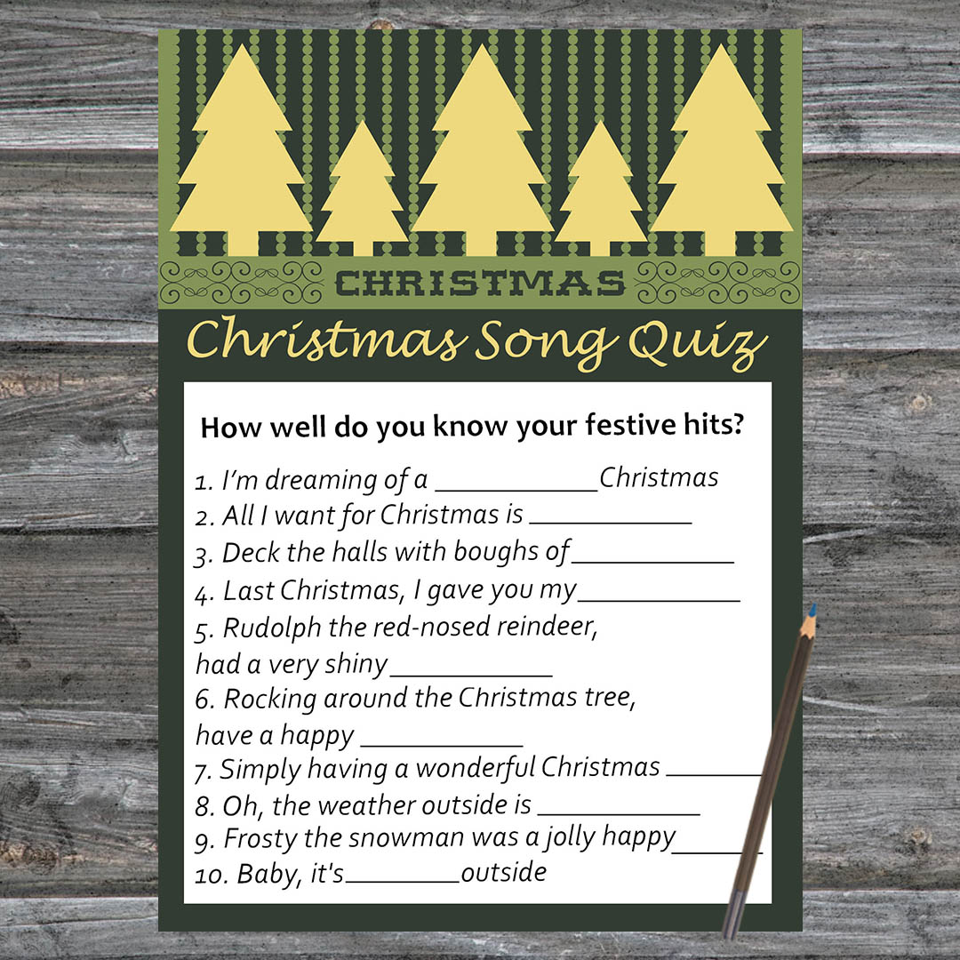 Christmas party games,Christmas Song Trivia Game Printable,G | Inspire ...