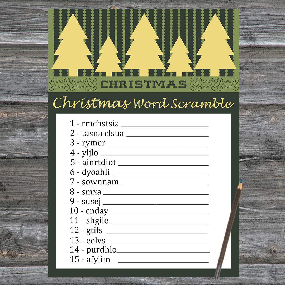 Christmas party games,Christmas Word Scramble Game Printable | Inspire ...