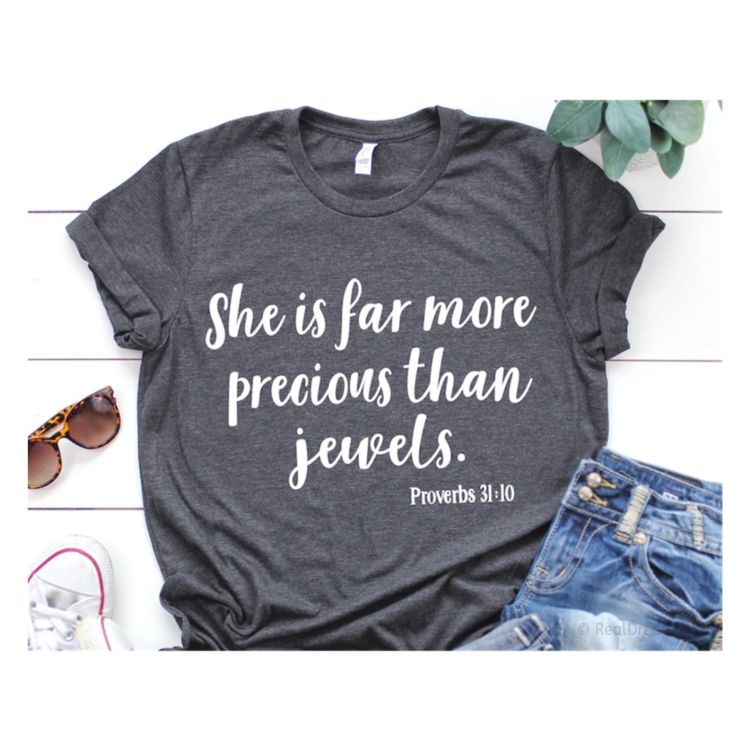 She is Far More Precious than Jewels Svg Scripture Svg Bible | Inspire ...