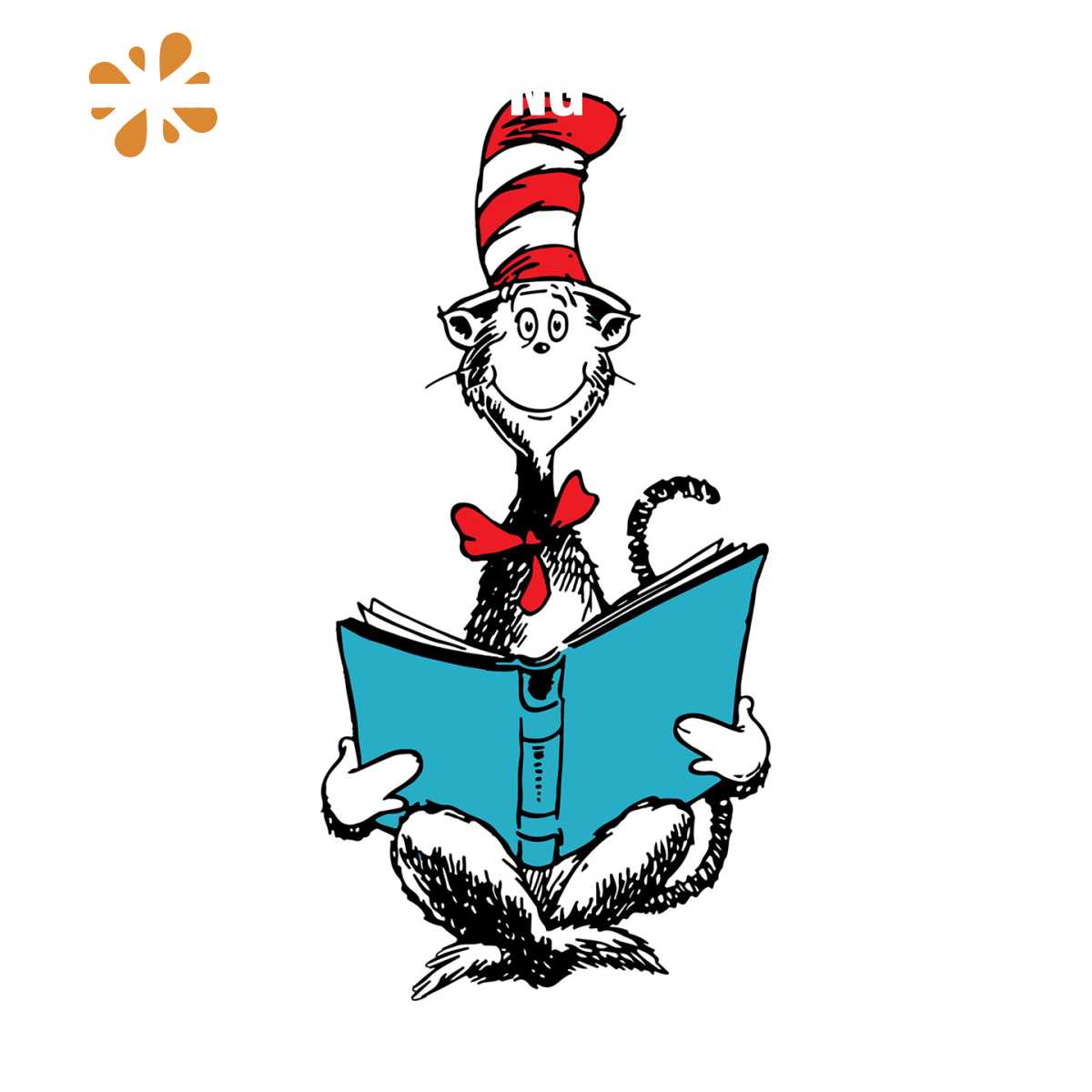 Cat In The Hat Read Book Dr Seuss Svg, Dr Seuss Svg, Dr Seus | Inspire ...