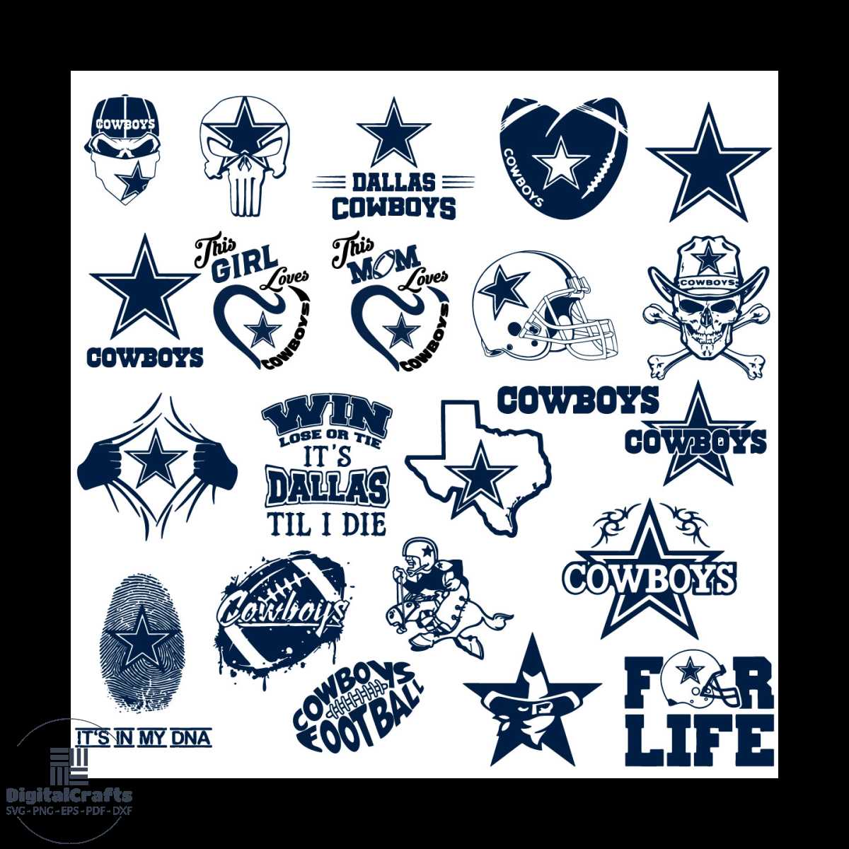 Dallas Cowboys SVG. Dallas Cowboys vector. NFL Logos SVG. Da | Inspire ...