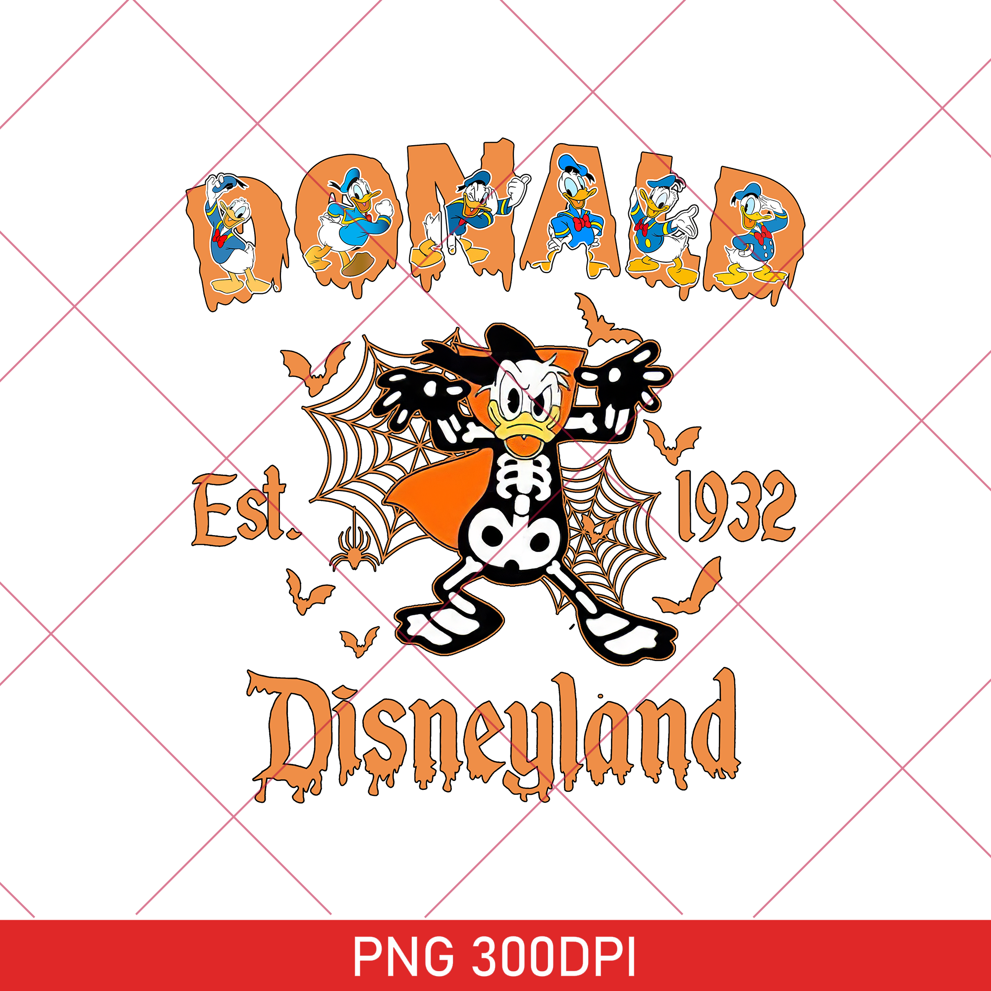 Donald Skeleton PNG, Disneyland Est.1932 Halloween PNG, Disn | Inspire ...