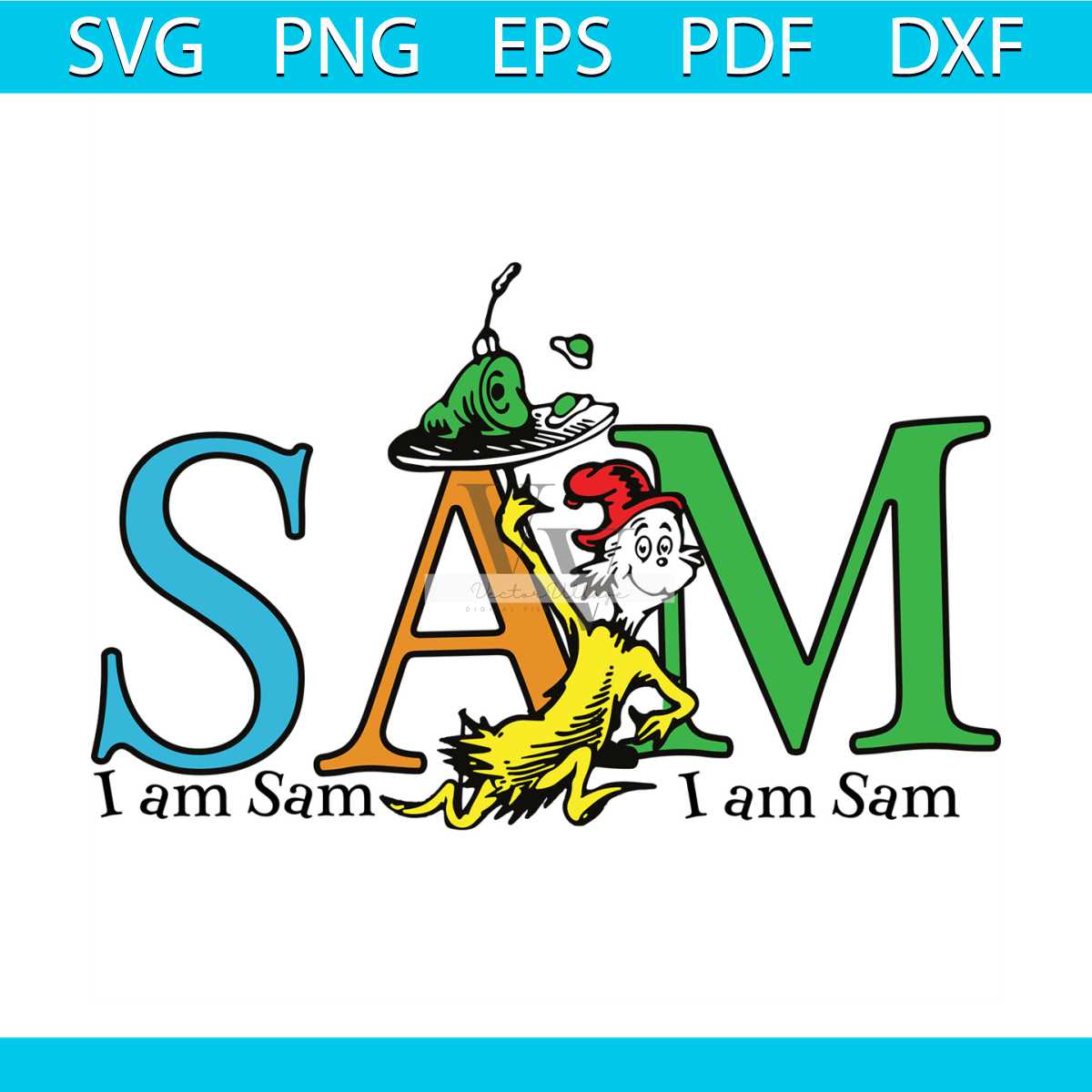 I Am Sam Svg, Dr Seuss Svg, I Am Sam Svg, Horton Svg, Sam sv | Inspire ...