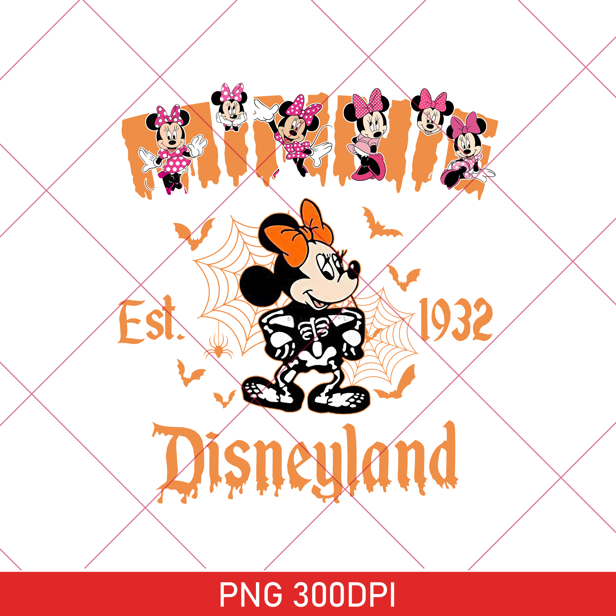 Minnie Skeleton PNG, Disneyland Est.1932 Halloween PNG, Disn | Inspire ...