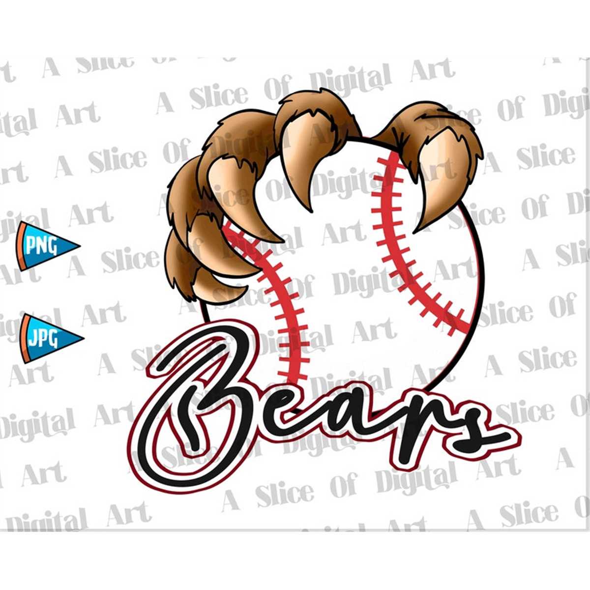 Bears Baseball Athletic Teams PNG Jpeg Design Go Bears Baseb | Inspire ...
