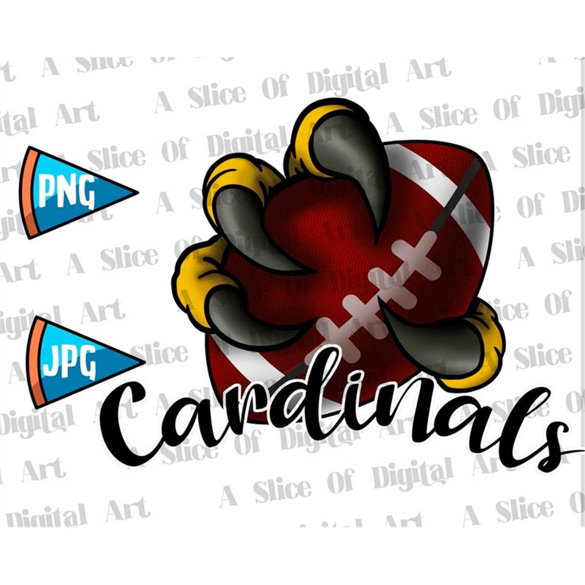 Cardinals Claw Football Athletic Teams PNG JPG not Svg Go Ca - Inspire ...