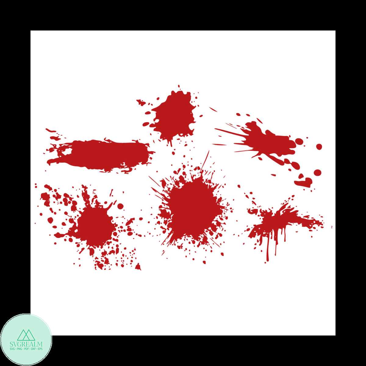 Blood Splash Svg Design, Halloween Svg, Blood Svg, Red Blood | Inspire ...