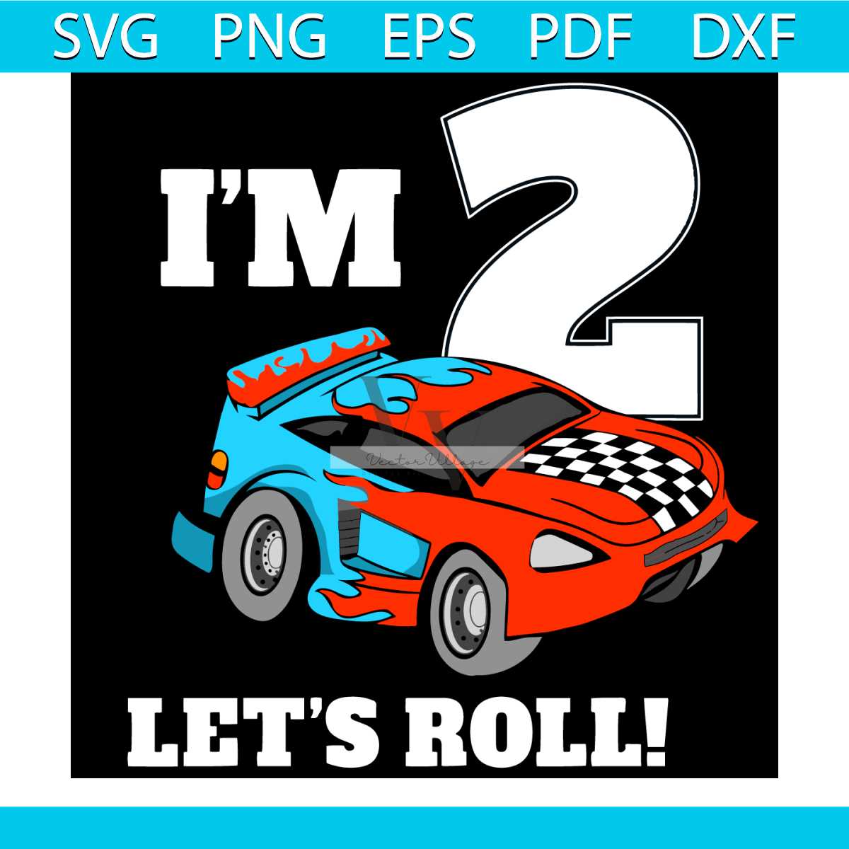 Kids Race Car 2nd Birthday Svg, Birthday Svg, 2nd Birthday S - Inspire ...