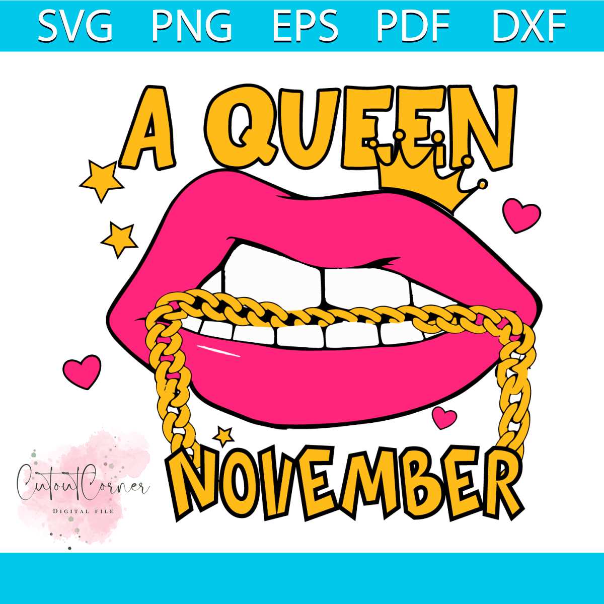 A Queen November Svg, Birthday Svg, November Queen Svg, Birt | Inspire ...