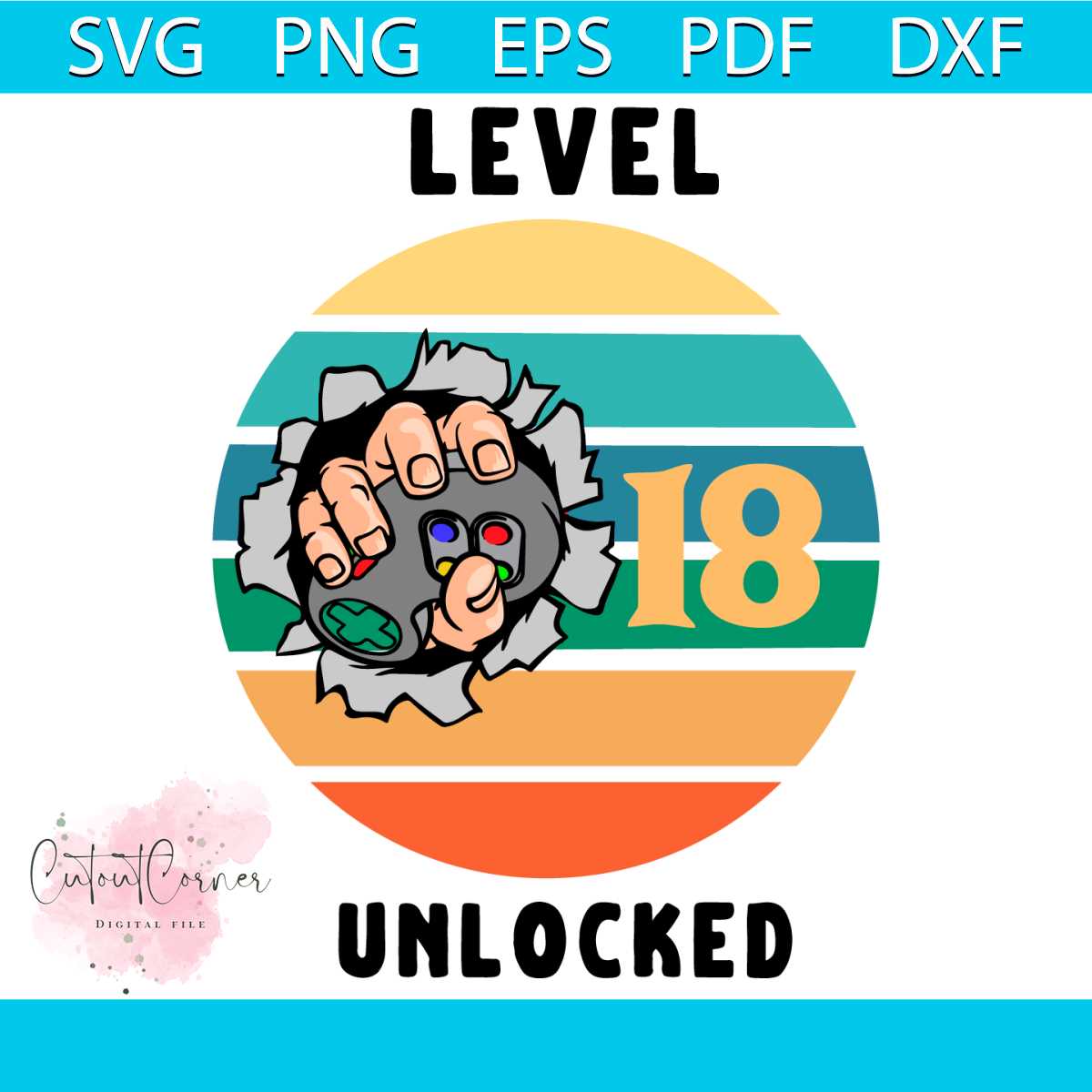 Level 18 Unlocked Svg, Birthday Svg, 19th Birthday Svg, 18 Y | Inspire ...